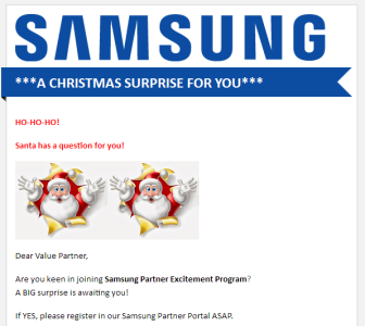 Christmas Greeting from SAMSUNG | MOBITEK System Corporate Blog