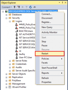 How to Configure MS SQL Express 2017 to Use SQL Authentication ...